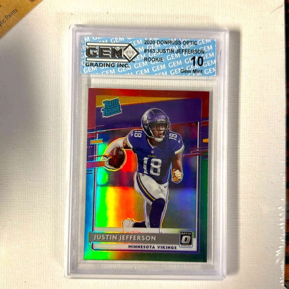 optics | Toys | 220 Optic Rated Rookie Red Green Justin Jefferson ...